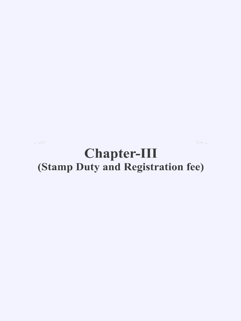 Fillable Online CHAPTER-III: STAMPS AND REGISTRATION FEE Fax Email ...