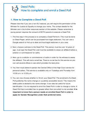 Deed Poll