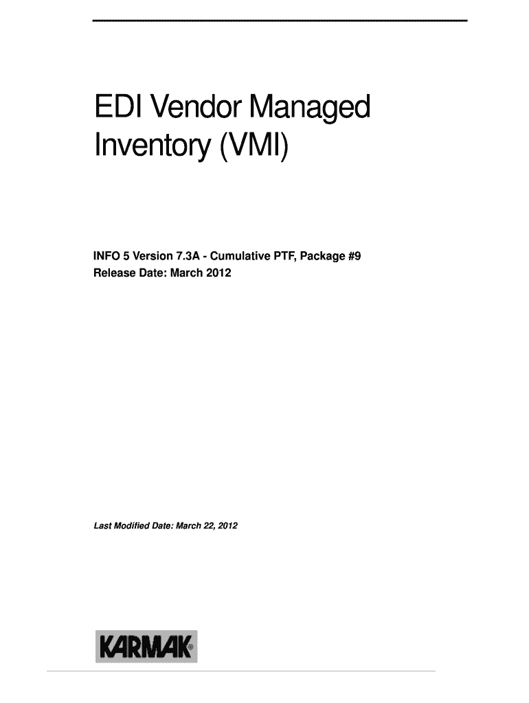 Fillable Online EDI Vendor Managed Fax Email Print - pdfFiller