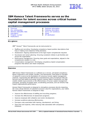 Fillable Online IBM Kenexa Talent Frameworks serves as the Fax Email ...