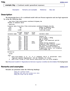 Fillable Online example 34g Combined models (generalized responses) Fax ...