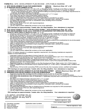 Fillable Online FORM P(1): SITE DEVELOPMENT PLAN REVIEW EPC PUBLIC ...