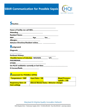 Fillable Online SBAR Communication Fax Email Print - pdfFiller