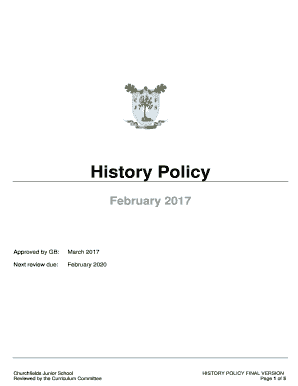 Fillable Online History Policy Fax Email Print - pdfFiller