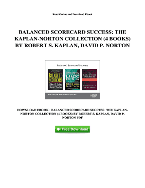 Fillable Online BALANCED SCORECARD SUCCESS: THE Fax Email Print - pdfFiller