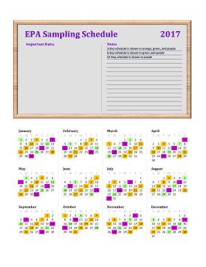 Fillable Online EPA Sampling Schedule Fax Email Print - pdfFiller