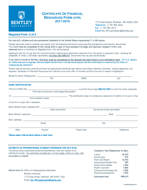 Fillable Online CERTIFICATE OF FINANCIAL Fax Email Print - pdfFiller