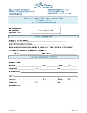 Fillable Online Application for Early Work Authorization (EWA) Fax ...