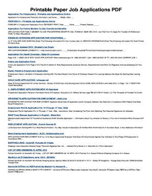 Fillable Online Printable Paper Job Applications PDF Fax Email Print ...