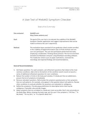 Symptom Checker | pdfFiller