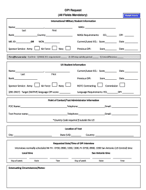 Fillable Online OPI Request Fax Email Print - pdfFiller