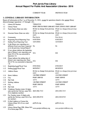 Fillable Online Port Jervis Free Library Fax Email Print - pdfFiller