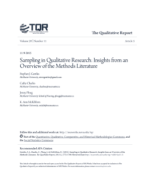 Fillable Online Sampling in Qualitative Research: Insights from an Fax ...