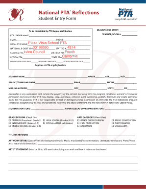 Fillable Online PTA LEADER NAME Fax Email Print - pdfFiller