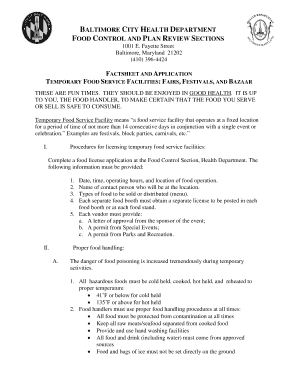 Fillable Online FOOD CONTROL AND PLAN REVIEW SECTIONS Fax Email Print ...