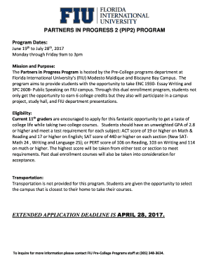 Fillable Online PARTNERS IN PROGRESS 2 (PIP2) PROGRAM Fax Email Print ...