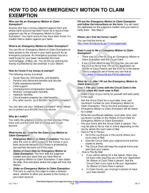 Fillable Online HOW TO DO AN EMERGENCY MOTION TO CLAIM Fax Email Print ...