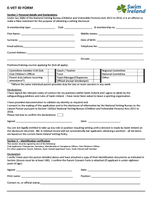 Fillable Online E-VET ID FORM Fax Email Print - pdfFiller