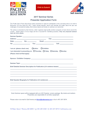 Fillable Online Presenter Application Form Fax Email Print - pdfFiller