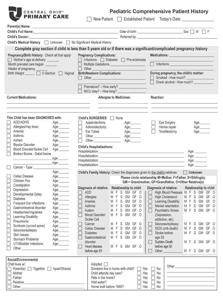 Fillable Online New Patient Established Patient Fax Email Print - pdfFiller