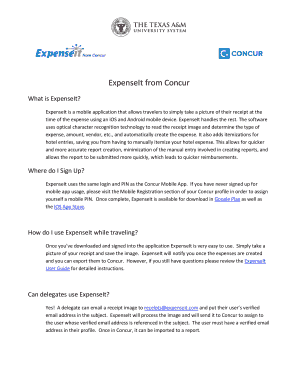 Expenseit - Fill Online, Printable, Fillable, Blank | pdfFiller