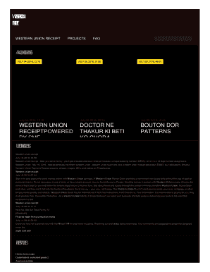 Fillable Online WESTERN UNION RECEIPT Fax Email Print - pdfFiller