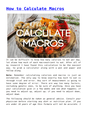 Fillable Online How to Calculate Macros Fax Email Print - pdfFiller