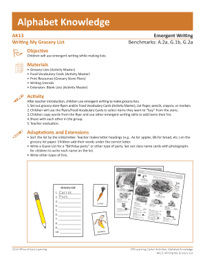 Fillable Online Alphabet Knowledge Fax Email Print - pdfFiller