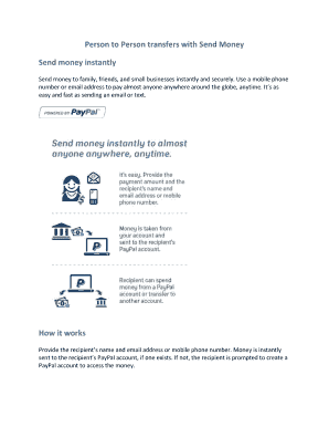 Fillable Online Person to Person transfers with Send Money Fax Email ...