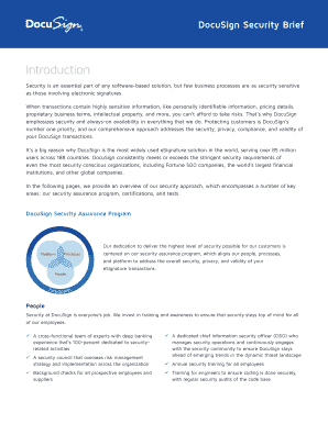 Fillable Online DocuSign Security Brief Fax Email Print - pdfFiller