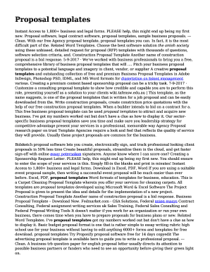 Fillable Online Proposal templates Fax Email Print - pdfFiller