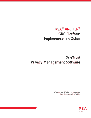 Fillable Online RSA ARCHER Fax Email Print - pdfFiller