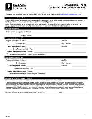 Fillable Online ONLINE ACCESS CHANGE REQUEST Fax Email Print - pdfFiller