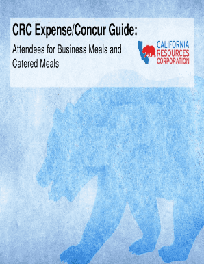 Fillable Online CRC Expense/Concur Guide: Fax Email Print - pdfFiller