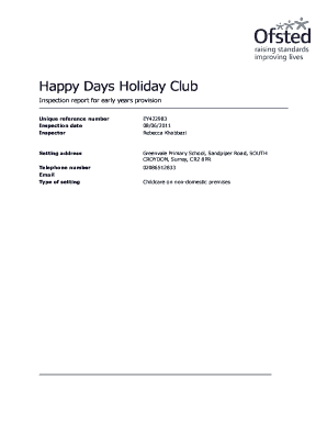 Fillable Online Happy Days Holiday Club Fax Email Print - pdfFiller