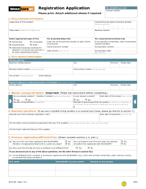 Fillable Online WorkSafeBC insurance Fax Email Print - pdfFiller