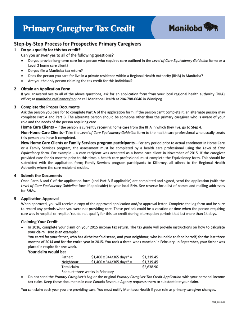 Fillable Online Step-by-Step Process for Prospective Primary Caregivers ...