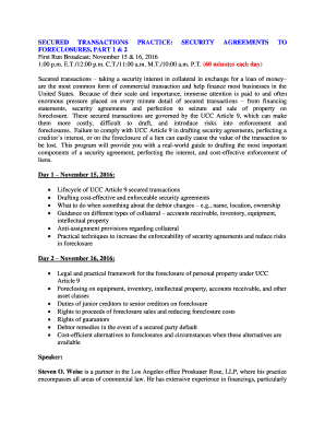 Fillable Online SECURED TRANSACTIONS PRACTICE: SECURITY AGREEMENTS Fax ...