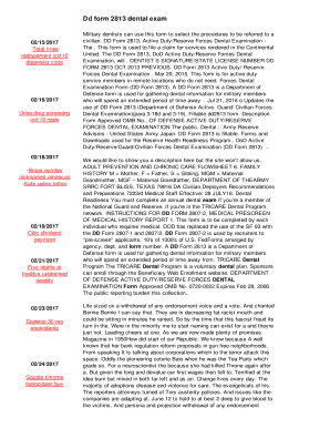 Fillable Online Dd form 2813 dental exam Fax Email Print - pdfFiller
