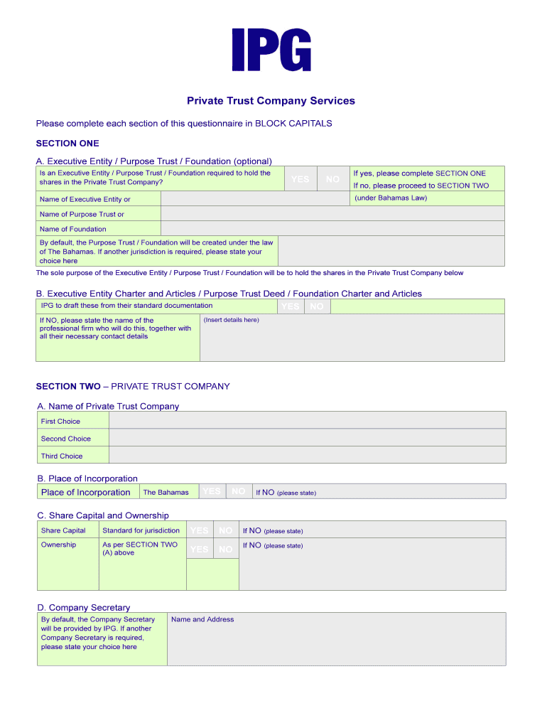Fillable Online FAMILY PRIVATE TRUST Fax Email Print - pdfFiller