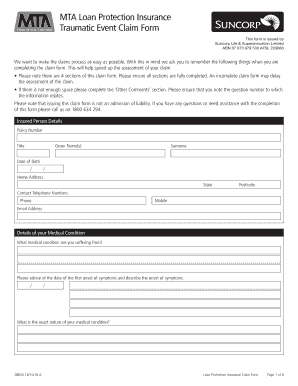 Fillable Online Traumatic Event Claim Form Fax Email Print - pdfFiller