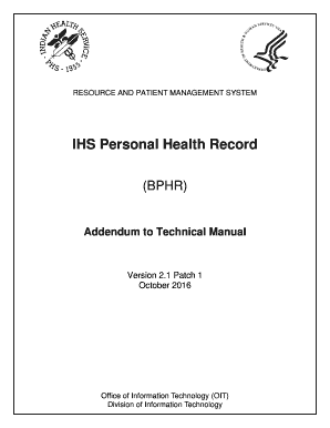 Fillable Online IHS Personal Health Record Fax Email Print - pdfFiller