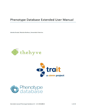 Fillable Online Phenotype Database Extended User Manual Fax Email Print ...