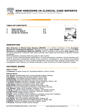 Fillable Online NEW HORIZONS IN CLINICAL CASE REPORTS Fax Email Print - pdfFiller