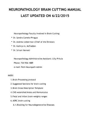 Fillable Online NEUROPATHOLOGY BRAIN CUTTING MANUAL Fax Email Print ...