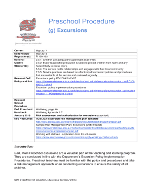 Fillable Online Preschool Procedure Fax Email Print - pdfFiller