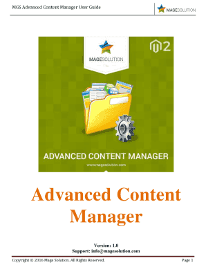 Fillable Online MGS Advanced Content Manager User Guide Fax Email Print ...