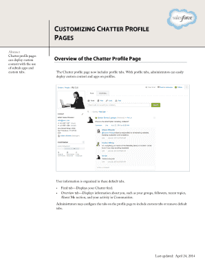 Fillable Online CUSTOMIZING CHATTER PROFILE Fax Email Print - pdfFiller