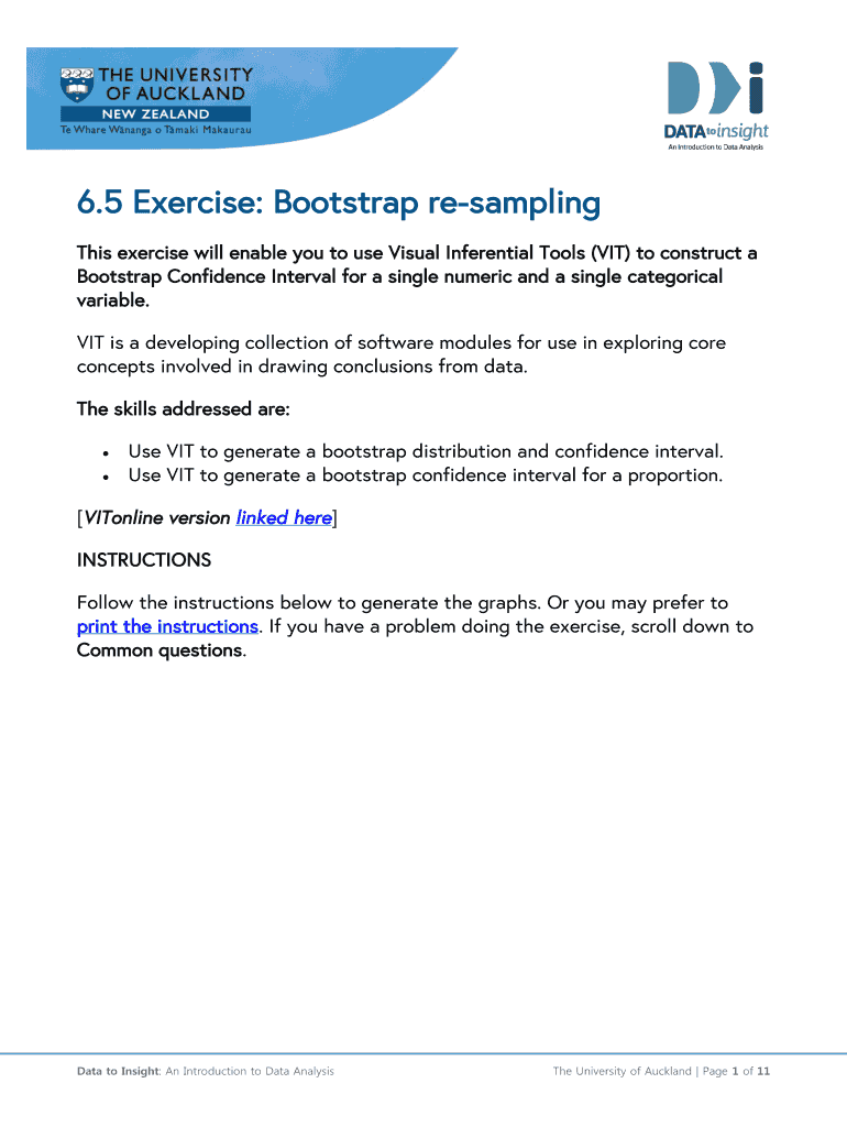 Fillable Online 5 Exercise: Bootstrap re-sampling Fax Email Print ...
