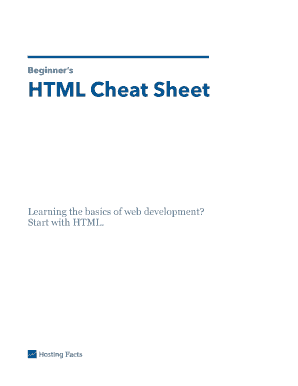 Fillable Online HTML Cheat Sheet Fax Email Print - pdfFiller